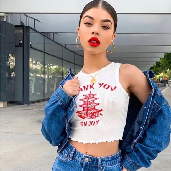 Tops | Thank You Crop Top | Poshmark